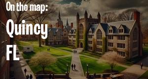 Quincy, Florida — street map as of April 2025. Main streets and ...