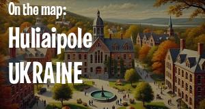 Map of Huliaipole, Ukraine. Streets and houses of Huliaipole, Ukraine.